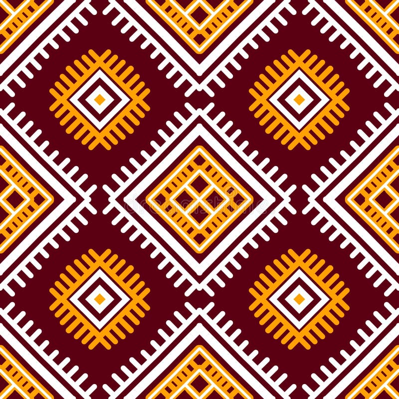 Maroon Geometric Pattern with Yellow and White Accents Stock ...