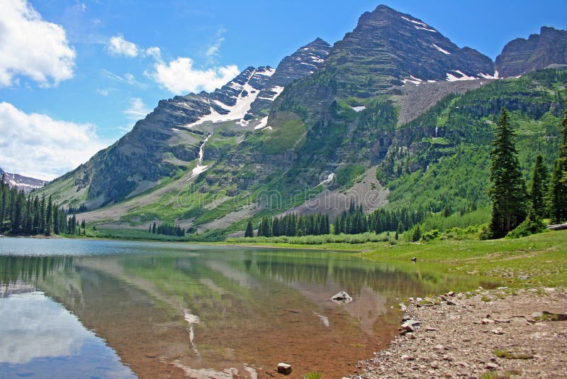 Maroon Bells, Colorado stock photo. Image of bells, beauty - 26612910