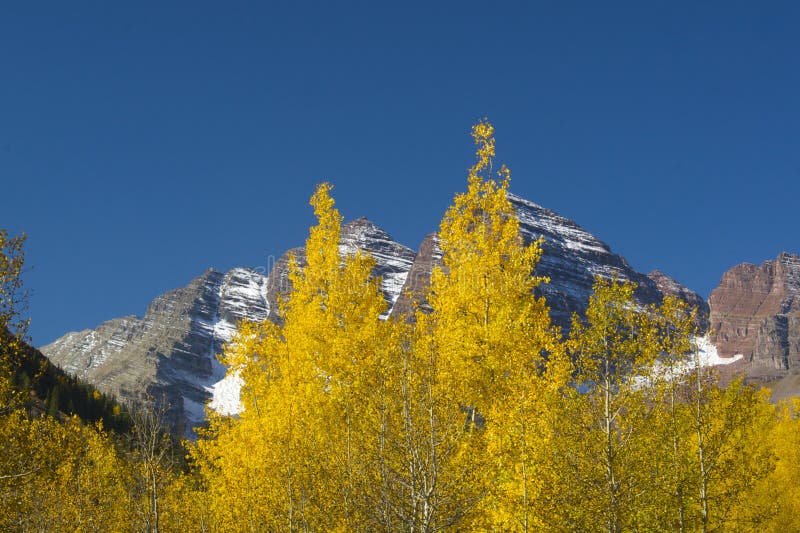 Maroon Bells fall foliage stock photo. Image of mountains - 11210564