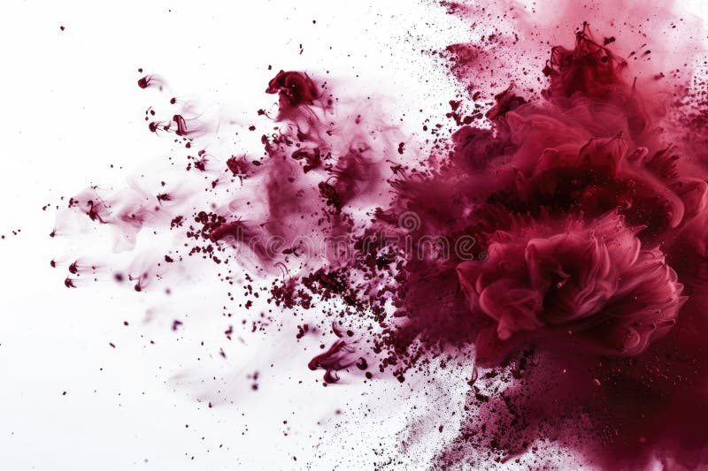 Maroon Brown Paint Explosion Abstract Background. Colored Cloud on ...