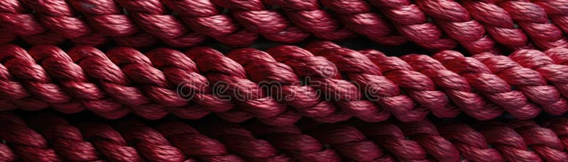 Maroon Close Up Very Detailed Pattern of Ropes Panoramic Banner ...