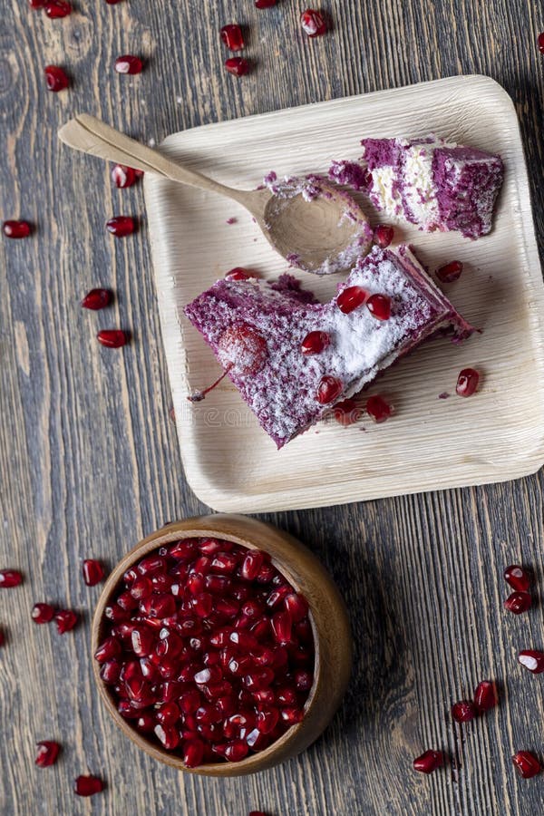 A Maroon-colored Cake with the Taste of Different Berries Stock Photo ...