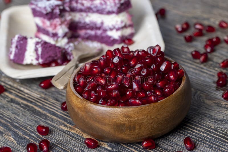 A Maroon-colored Cake with the Taste of Different Berries Stock Image ...