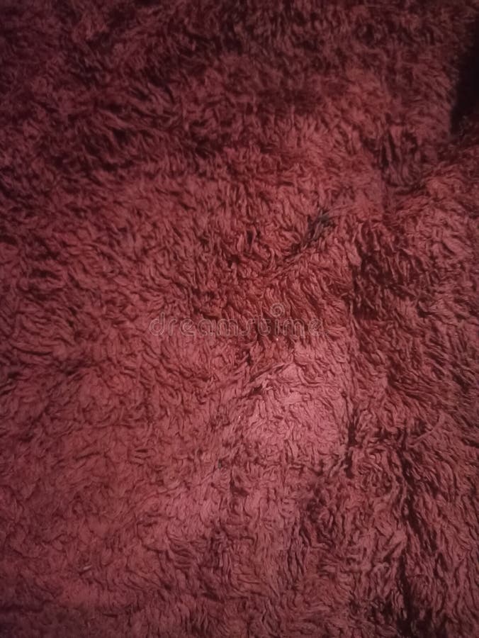 Maroon Colored Towels with Thick and Fluffy Fur Stock Photo - Image of ...