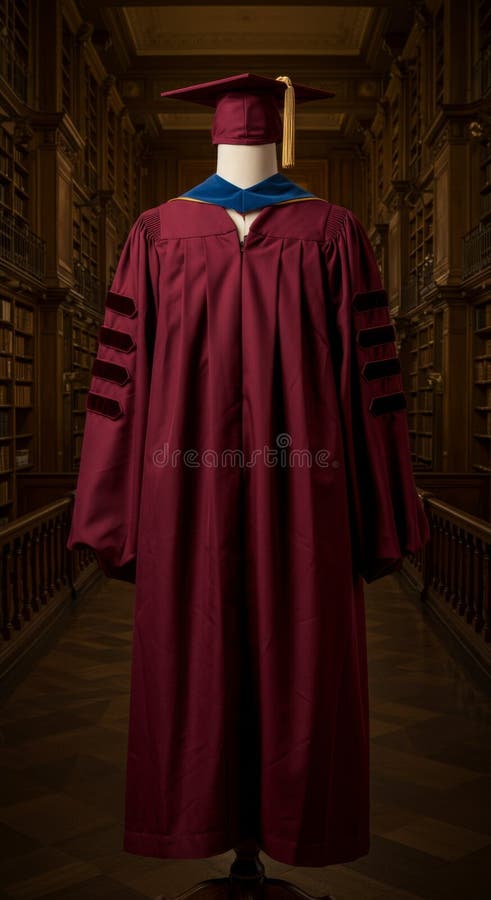 Maroon Doctoral Graduation Gown Stock Illustrations – 4 Maroon Doctoral ...