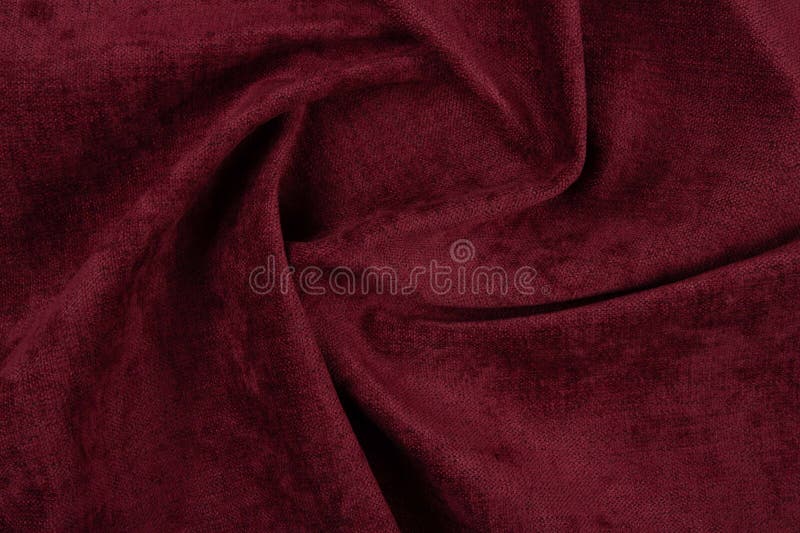 Maroon Fabric Texture - Close-up of a Piece of Crushed and Twisted Red ...