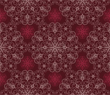 Maroon Floral Seamless Wallpaper Pattern Stock Vector - Illustration of ...