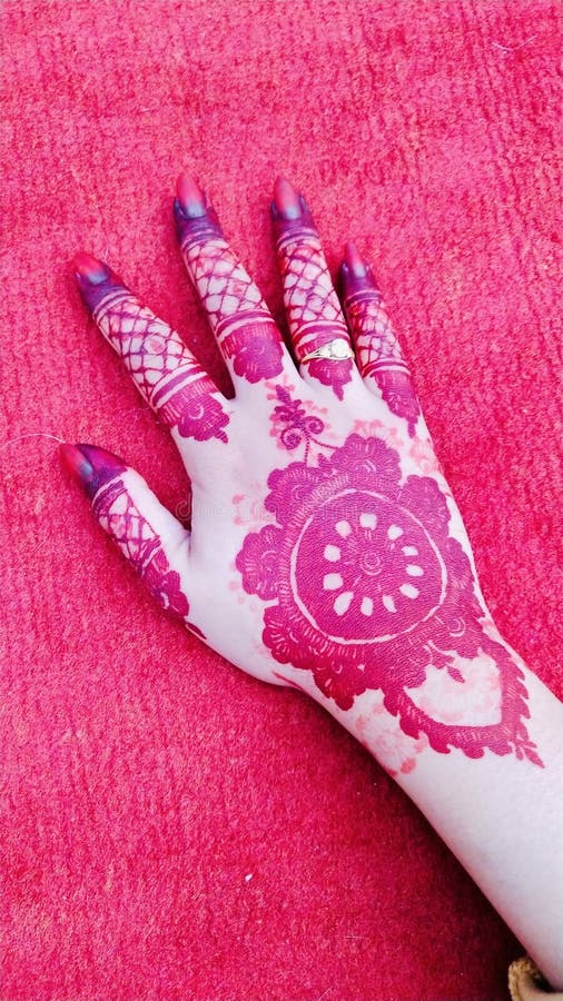 Maroon henna stock image. Image of weddings, maroon - 220306687