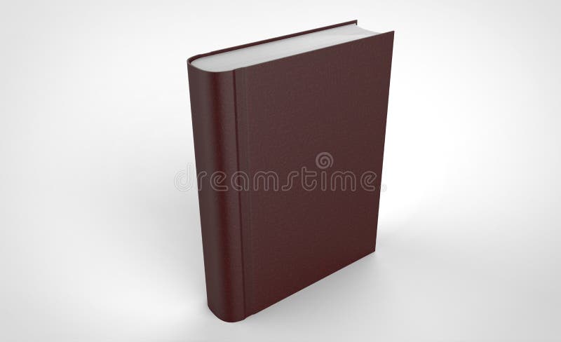 Maroon Leather Textured Book Mock Up Stock Illustration - Illustration ...