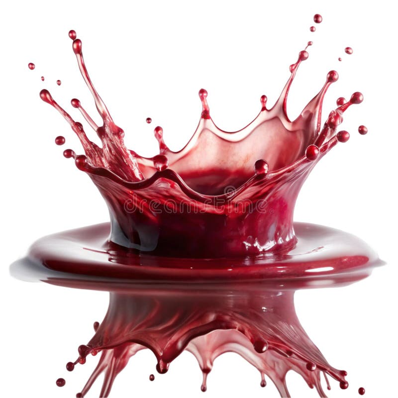 Maroon Liquid Splash Isolated on White Background Stock Illustration ...
