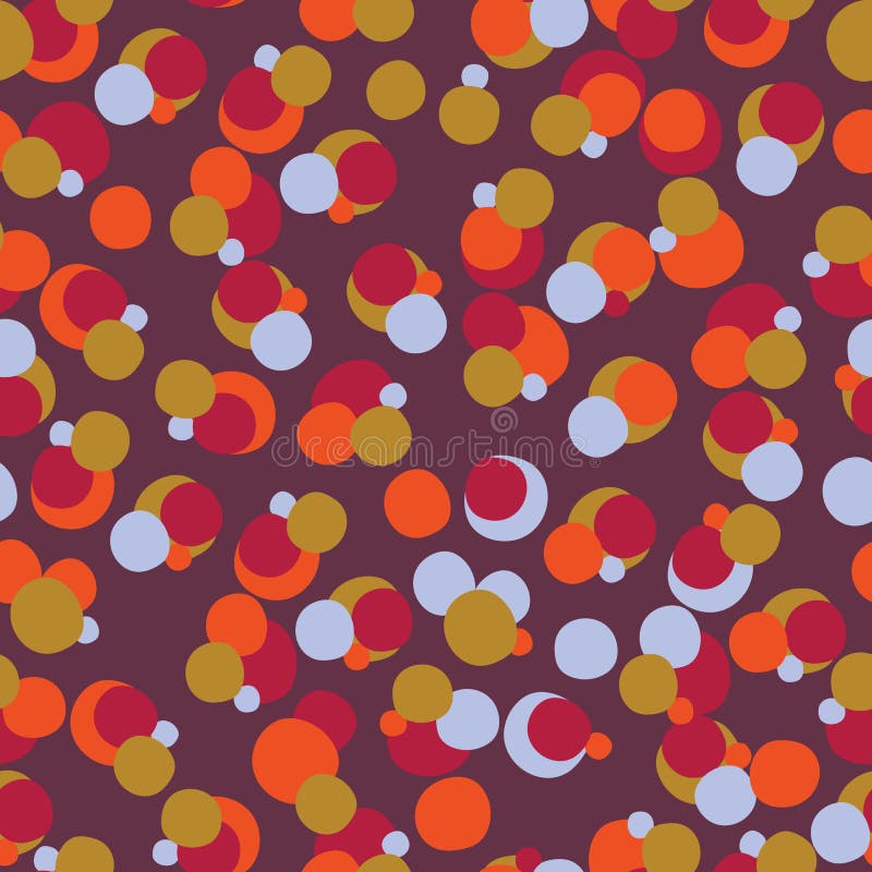 Maroon with Multicoloured Spots Seamless Pattern Background Design ...