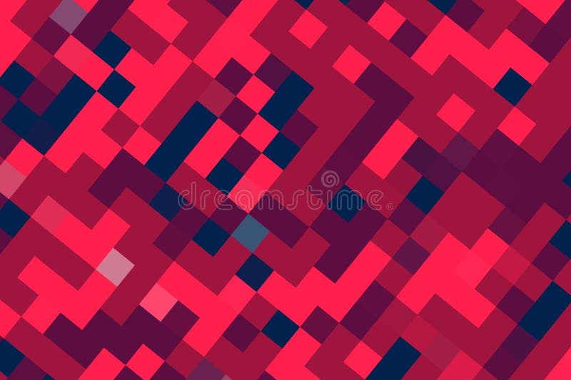 Maroon and Navy Pixelated Square Pattern with a Bold Geometric ...