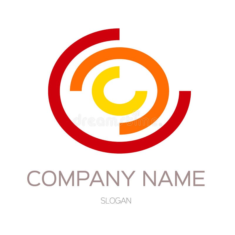 Maroon Orange and Yellow Circle Abstract Logo Icon Vector Template ...