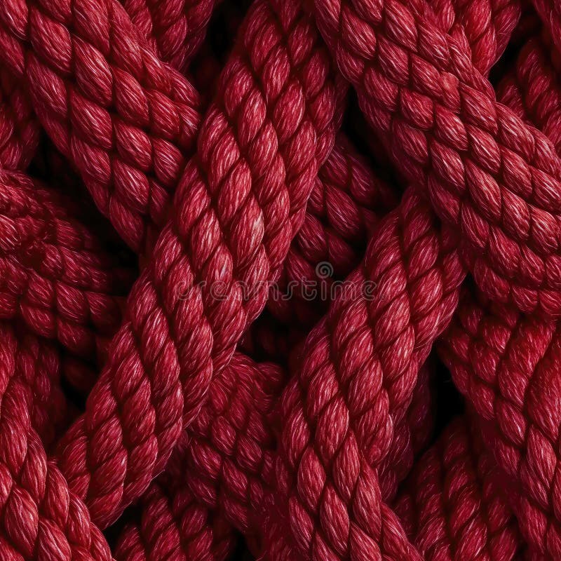 Maroon Pattern of Ropes Close Up Very Detailed Tile Seamless Background ...