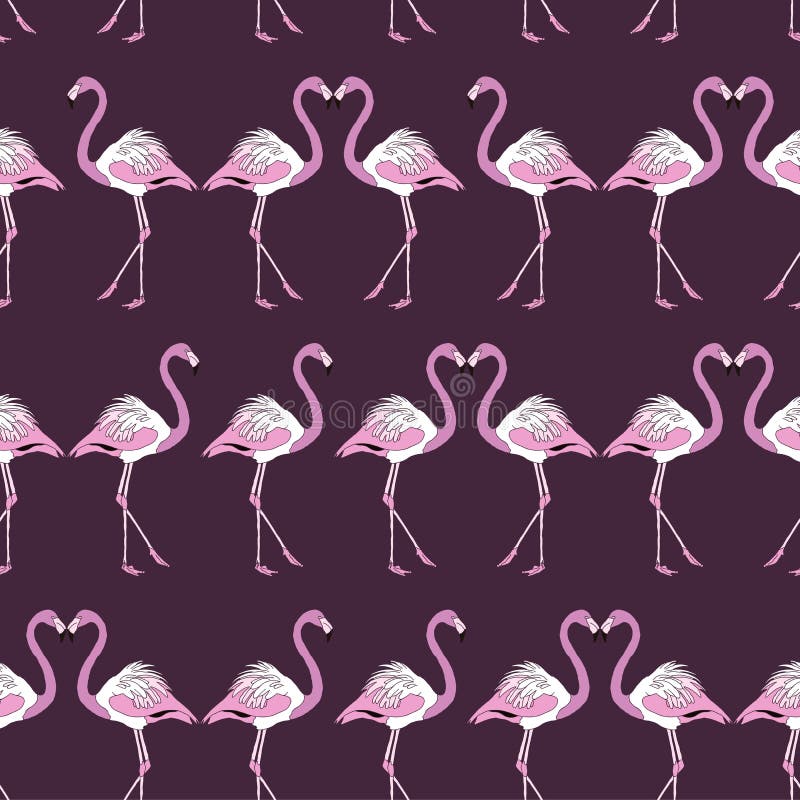Maroon Pink Flamingo Background Pattern Stock Vector - Illustration of ...