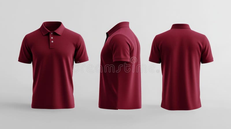 Maroon Polo Shirt Display Generative AI Stock Illustration ...