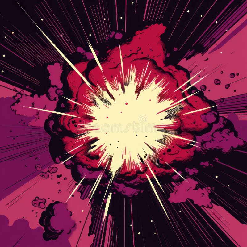 Retro Comic Book Style Supernova Explosion Poster Stock Photo - Image ...
