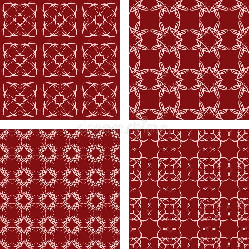 Maroon Seamless Pattern Background Set Stock Vector - Illustration of ...