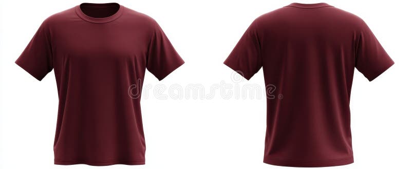 The Maroon T-shirt Showcasing Front and Back Design in a Modern Style ...