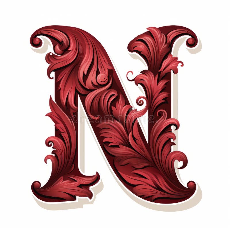 Maroon Vector Letter M on White Background Stock Illustration ...