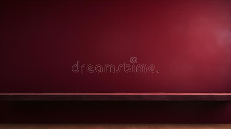 Maroon Wall with Beautiful Lighting. Elegant Minimalist Background for ...