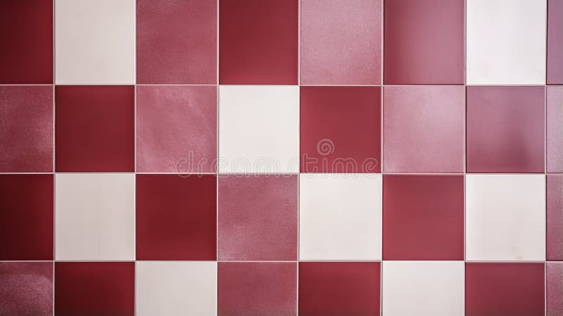Maroon Tile Wall Chequered Flat Background Laundry Room Floor Stock ...