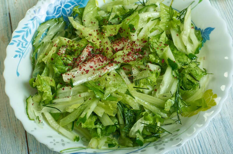Marouli lettuce salad stock photo. Image of side, dill - 199643852