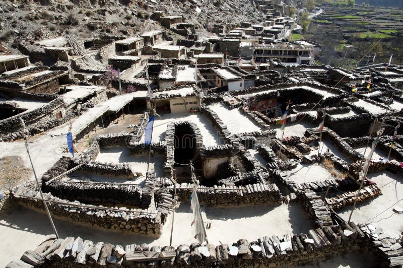 Marpha Village - Annapurna Circuit - Nepal Stock Photo - Image of ...