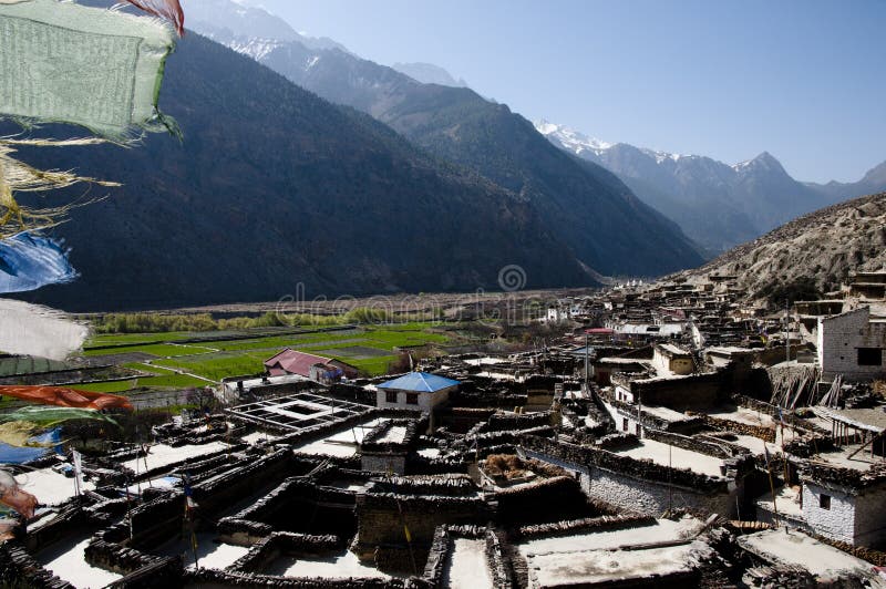 Marpha village - Nepal stock photo. Image of asia, trekking - 39824242