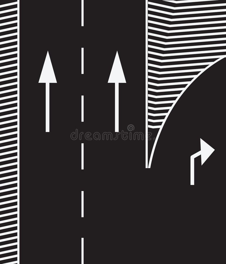 Marquage routier illustration de vecteur. Illustration du flèche - 36188395