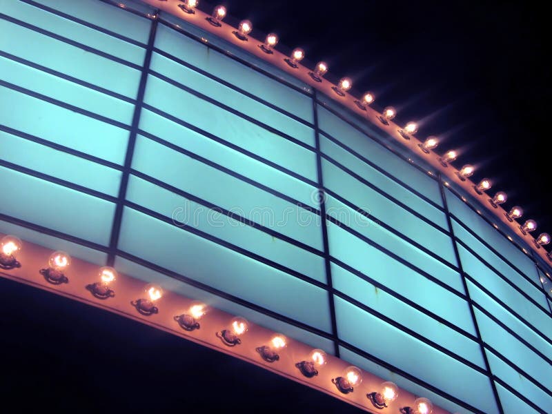 Blank Theater Marquee Sign stock photo. Image of hall - 5285454