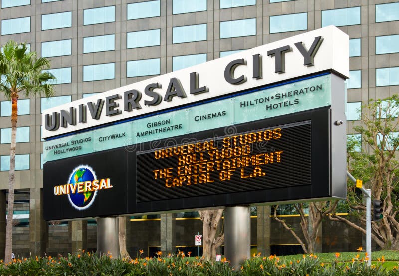 Marquee Board for Universal City Theme Park Editorial Stock Photo ...