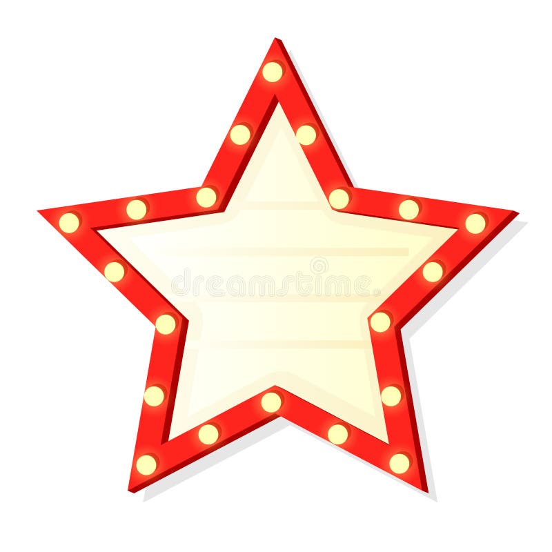 Marquee Light Star Icon. Clipart Image Stock Vector - Illustration of ...
