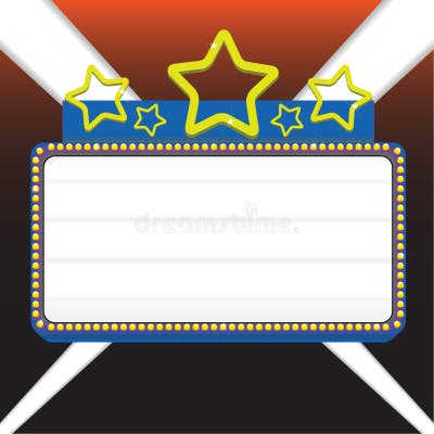 Marquee sign stock vector. Illustration of board, movie - 8792936