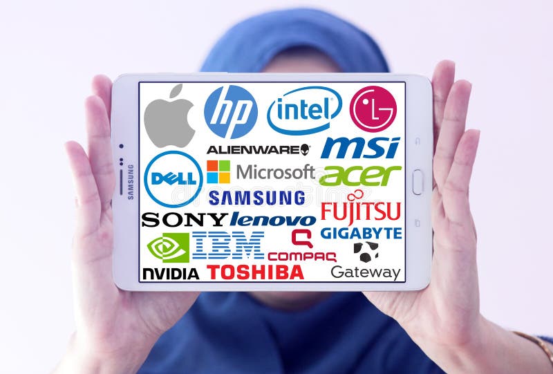 Marques Et Logos D'ordinateur (PC) Photo stock éditorial - Image du ...