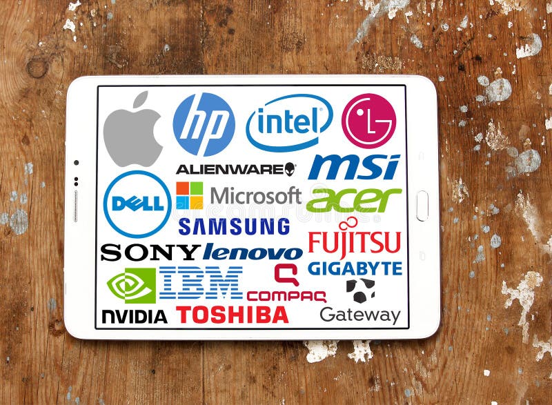 Marques Et Logos D'ordinateur (PC) Image stock éditorial - Image du ...