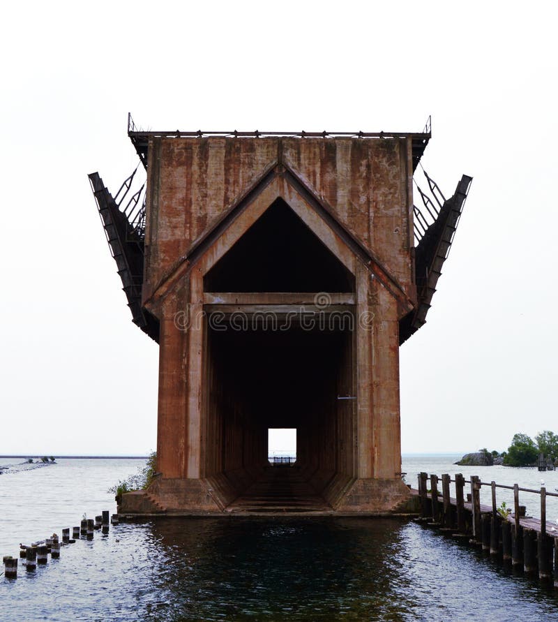Marquette Lower Harbor Ore Dock Stock Image - Image of primary ...