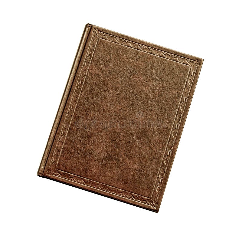 Libro Brown Y Cuaderno De Cuero Verde Aislados En Blanco Imagen de ...