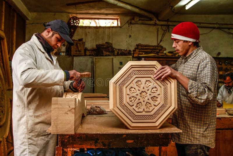 Moroccan Arabesque Carved Wood Panel Stock Photo - Image of decor ...