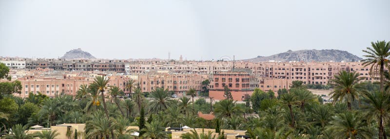 Panorama of marrakech stock image. Image of beautiful - 108650573