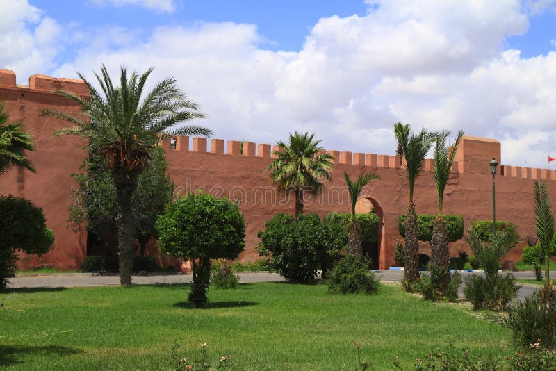 Marrakech Old City Walls stock image. Image of fortified - 33271507