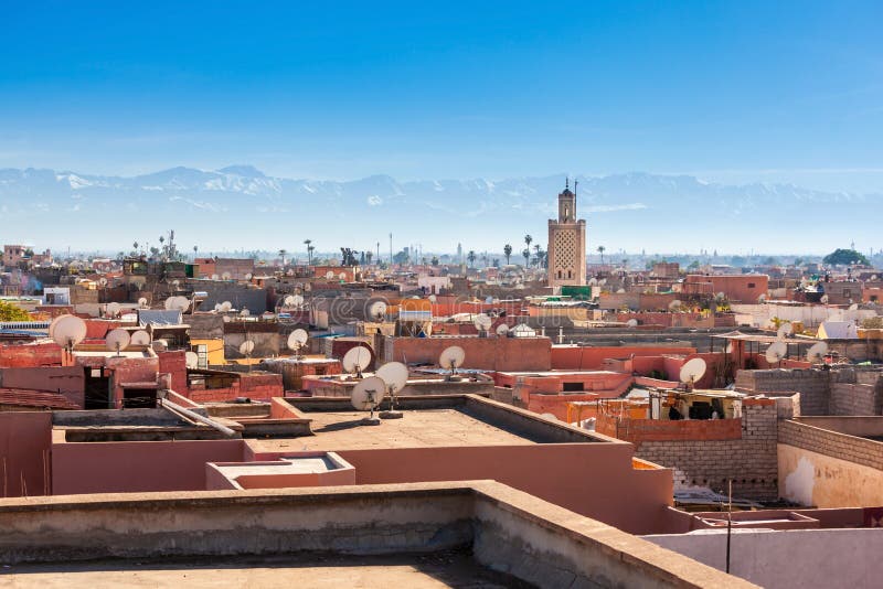 Marrakesh aerial view stock photo. Image of panorama - 78032418
