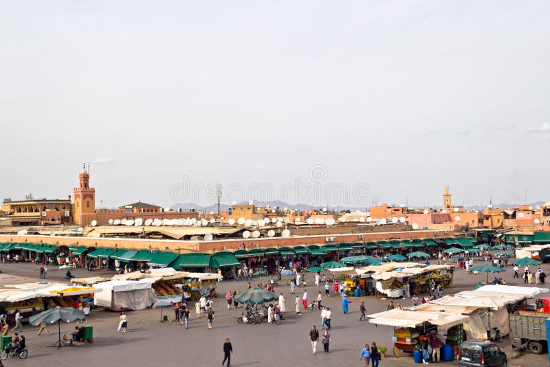 Marrakesh Main Square at Night Editorial Stock Image - Image of middle ...