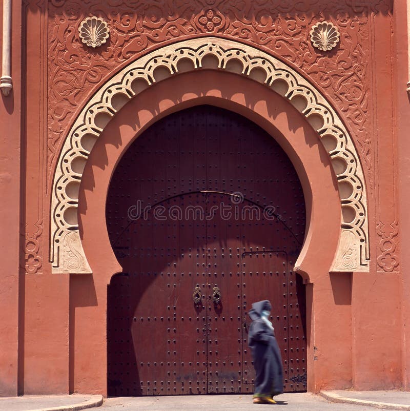 Brass gate in Morocco stock image. Image of line, bronze - 9415779