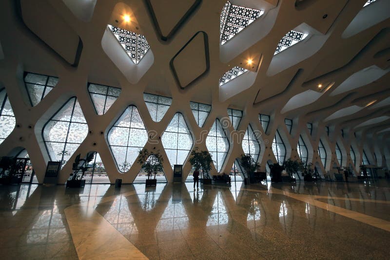 Interior of the Menara International Airport Stock Image - Image of ...