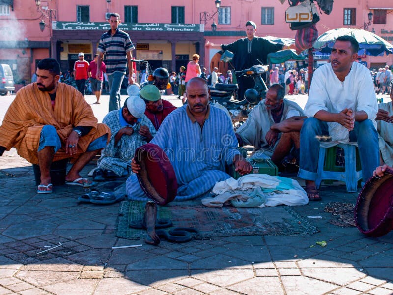 Marrakech Morocco - People in the Street of Marrakech in Morocco ...