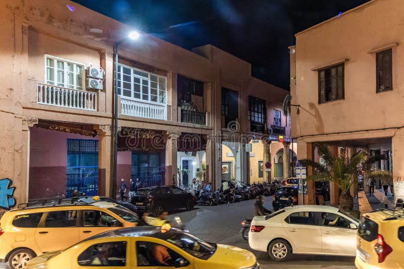 Marrakesh, Morocco. People Wandering the Streets of Marrakech during ...