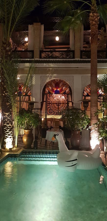 Marrakesh stock image. Image of marocco, morocco, pool - 146152613