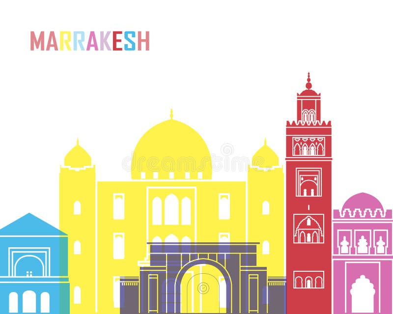 Marrakech Sydney Silhouette Design City Vector Art Stock Vector ...
