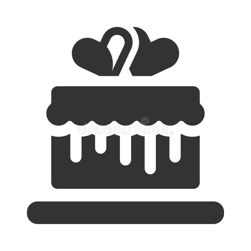Marriage cake Icon stock vector. Illustration of sweet - 321219057